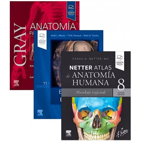 LOTE GRAY ANATOMIA PARA ESTUDIANTES + MOORE EMBRIOLOGIA CLINICA ...